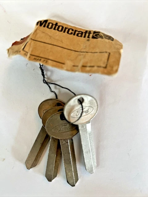 NOS FORD LOGO Family of Fine Cars 1965-1984 H50 Key Blanks Lot of 5 OEM ...