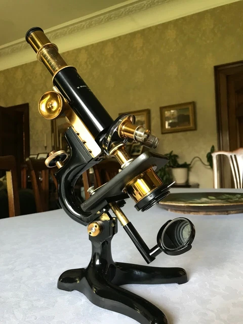 VERY EARLY VINTAGE Watson Kima Monocular Microscope in Brass - circa ...