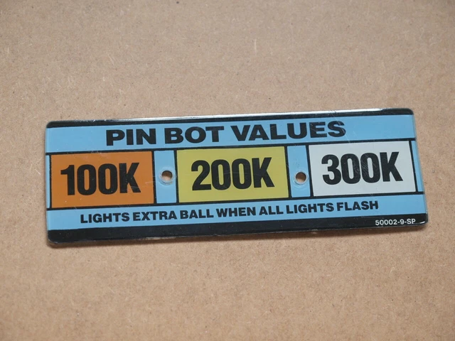 PINBALL MACHINE BRIDE of pin bot pinbot playfield Plastic 3 Original ...