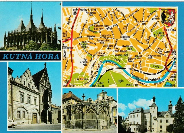 AK MAP, CITYMAP, Stadtplan **KUTNA HORA - KUTTENBERG** EUR 1,00 ...