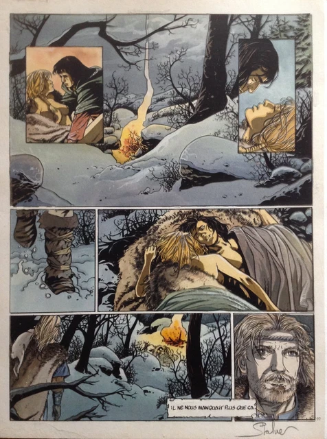 STALNER ÉRIC JOLI Bleu Planche Originale , Gouache et Rhodoid BD Roman ...