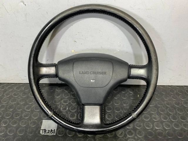 GENUINE TOYOTA STEERING wheel 80 series Land Cruiser black leather JDM ...
