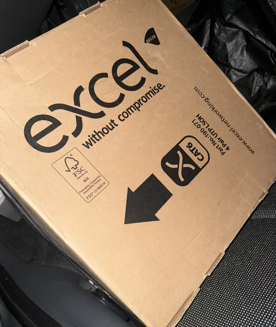EXCEL SOLID CAT6 Cable U/UTP 23AWG LSOH CPR B2ca 305 m Box Violet 190 ...
