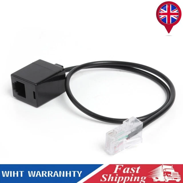 ETHERNET RJ45 8P8C Male to RJ11 6P4C Female Adapter Converter Cable for ...