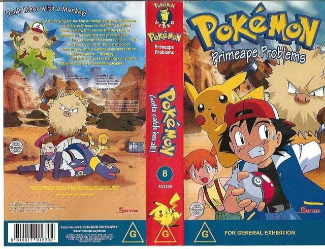 POKEMON VOLUME 8 Primeaple Problems Vhs Video Pal A Rare Find $19.99 ...