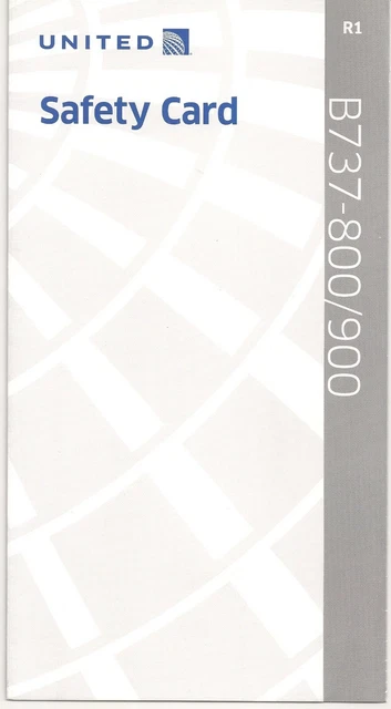 UNITED AIRLINES SAFETY card Boeing B737-800/900 from 2014 EUR 3,84 ...