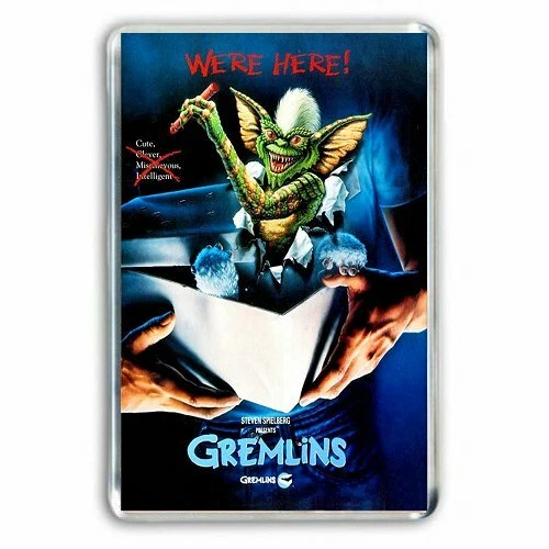 CLASSIC COMEDY HORROR 'GREMLINS' movie poster JUMBO FRIDGE / LOCKER ...