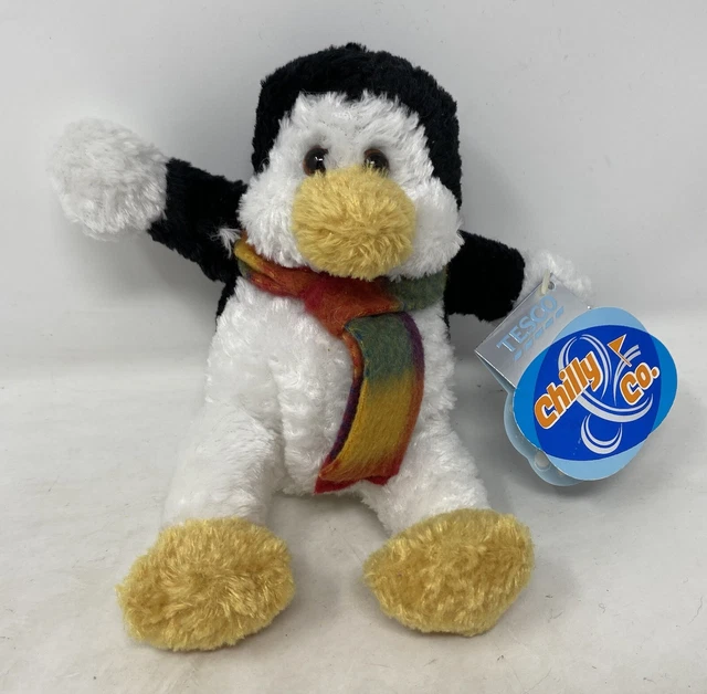TESCO CHILLY & Co Penguin With Scarf Soft Stuffed Toy (L7) Cuddly ...