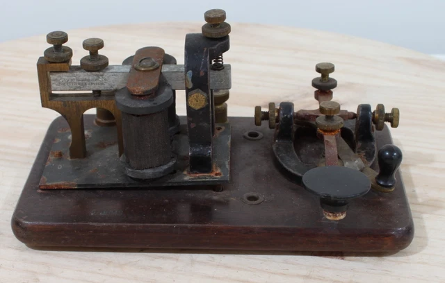 VINTAGE TELEGRAPH KEY with Diagram Instructions £111.28 - PicClick UK