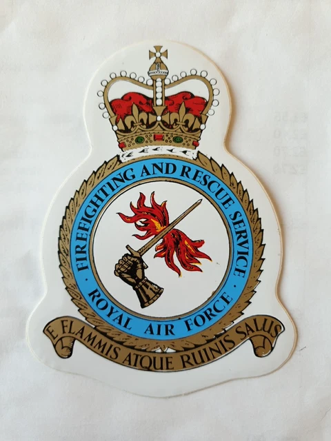 RAF ROYAL AIR Force Firefighting and Rescue Service Squadron Crest ...