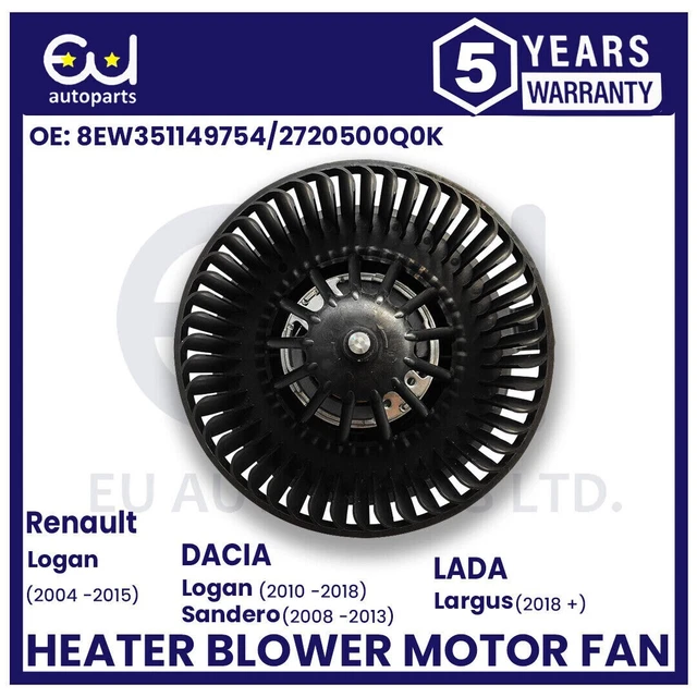 HEATER BLOWER MOTOR Fan For Dacia Duster Sandero Renault Logan Lada ...