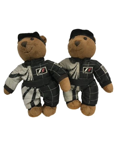 FORMULA 1 RACING Teddy Bears Plush Collectibles Set of 2 Pre Loved ...