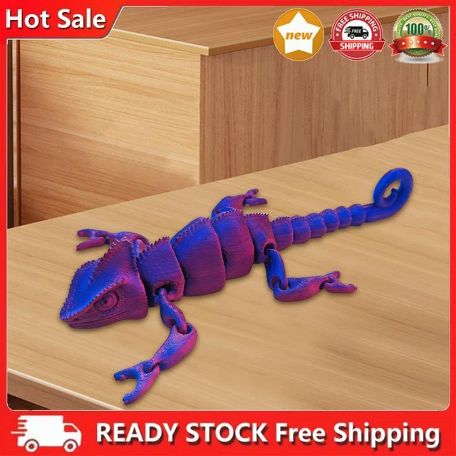 3D PRINTED LIZARD Articulated Models 3D Print Chameleon Children ...