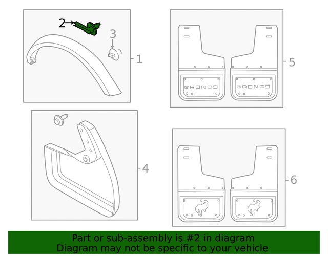 GENUINE FORD WHEEL Opening Molding Retainer W721136-S300 $2.46 ...