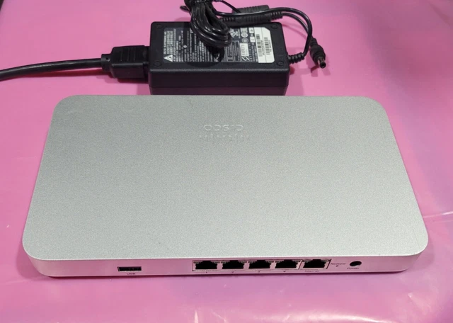 CISCO MERAKI MX64 Cloud Managed Firewall Router With Power Adapter 600 ...