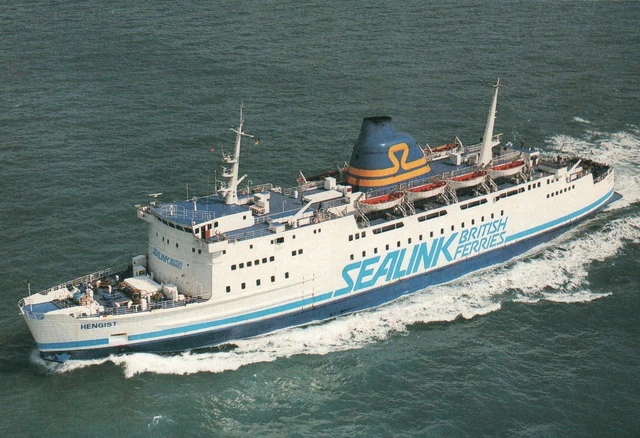 VINTAGE SEALINK BRITISH Ferries MV Hengist POSTCARD - UNUSED £6.13 ...