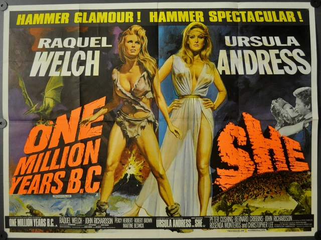 UNO MILIONI ANNI B.C Lei 1968 Originale 30X40 UK Quad Film Poster Andress EUR 386,14 - PicClick IT