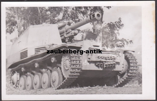 FOTO WEHRMACHT SD.KFZ. 124 Panzer Haubitze Wespe 10,5 cm Artillerie WK2 ...