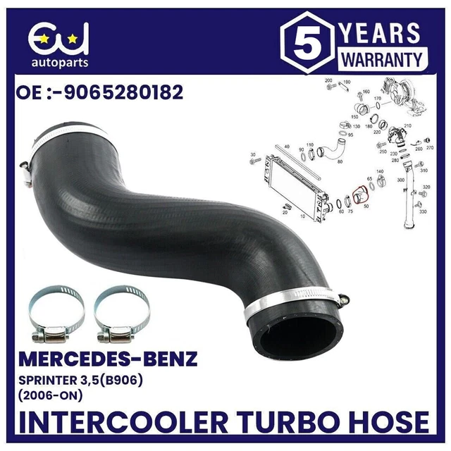 TURBO INTERCOOLER TURBO Hose Pipe For Mercedes Sprinter 9065280182 £13. ...