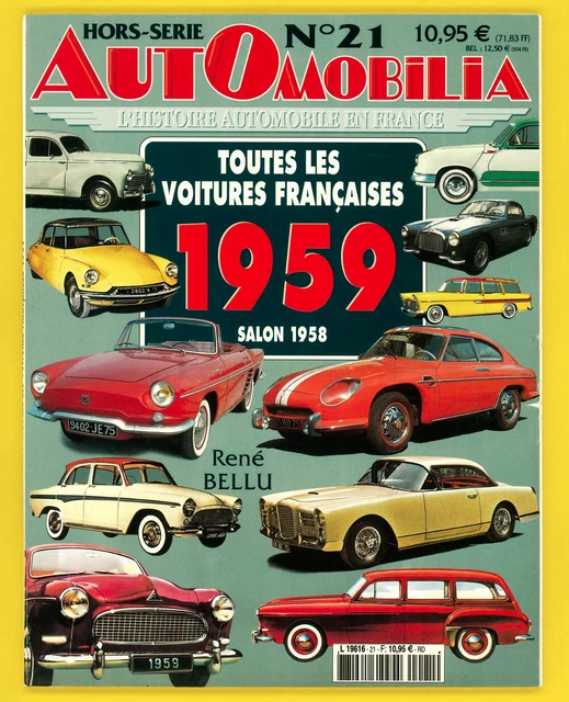 REVUE AUTOMOBILIA HS N° 21 - TOUTES LES VOITURES FRANÇAISES 1959 (salon ...