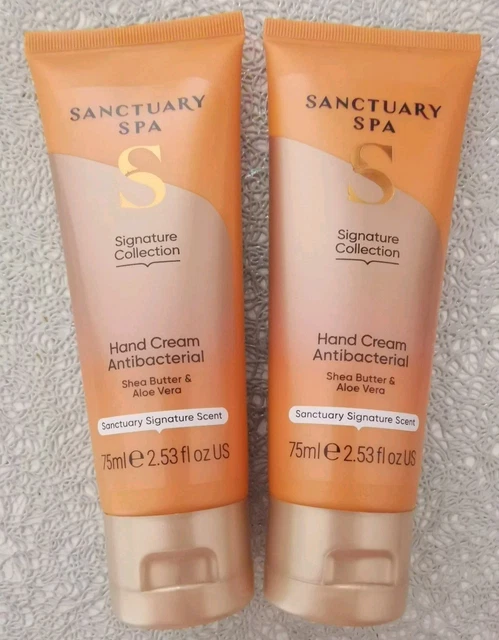 🌟🌟 2X75ML SANCTUARY Spa Signature Collection Hand Cream Antibacterial 🌟 ...