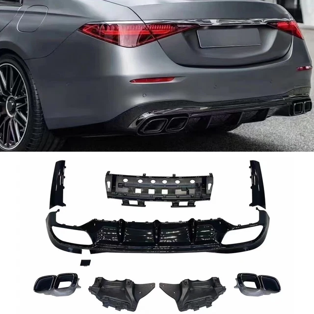REAR DIFFUSER + Exhaust Tips Kit For Mercedes Benz S Class W223 S63 AMG ...