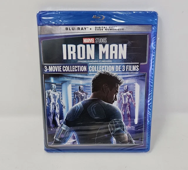 IRON MAN 3-MOVIE Collection Blu-ray Marvel Trilogy Set (Digital Code ...