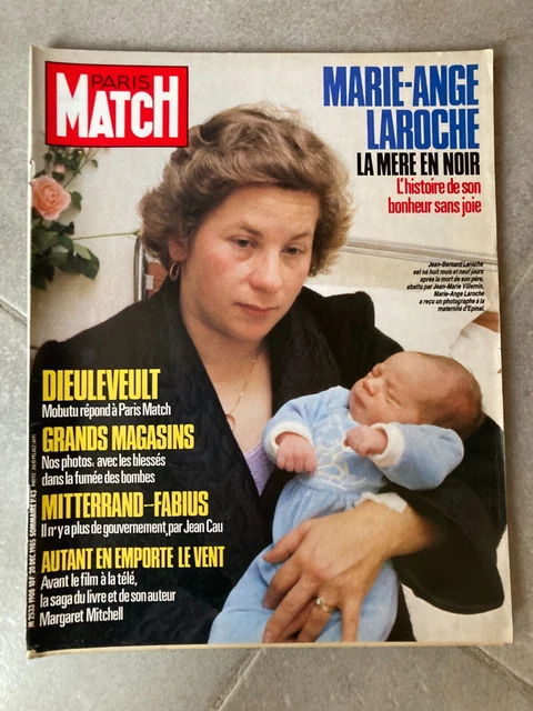 PARIS MATCH N°1908 20/12/1985 Marie Ange Laroche Affaire Gregory Fabius ...