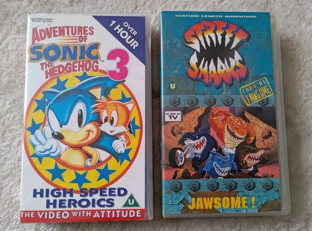 BUNDLE OF ADVENTURES Of Sonic The Hedgehog 3 & Street Sharks Jawsome ...