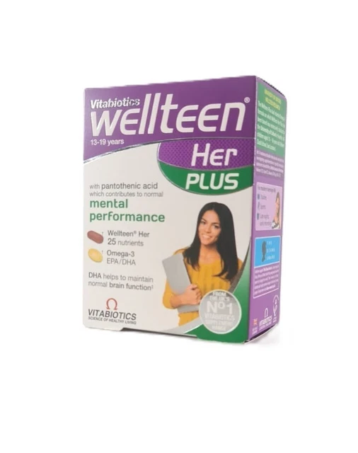 VITABIOTICS WELLTEEN HER Plus x56 Tablets And Capsules £12.99 - PicClick UK