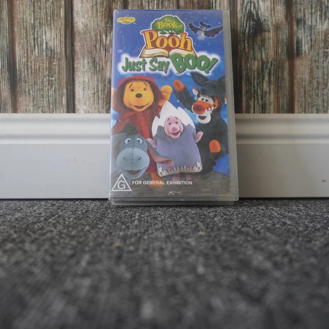 THE BOOK OF Pooh Just Say BOO! VHS Playhouse Disney Live-Action ...