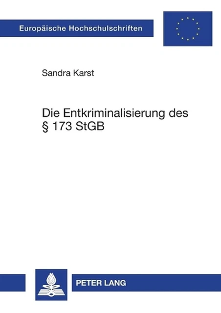 SANDRA KARST DIE Entkriminalisierung des § 173 StGB (Paperback) $195.66 ...