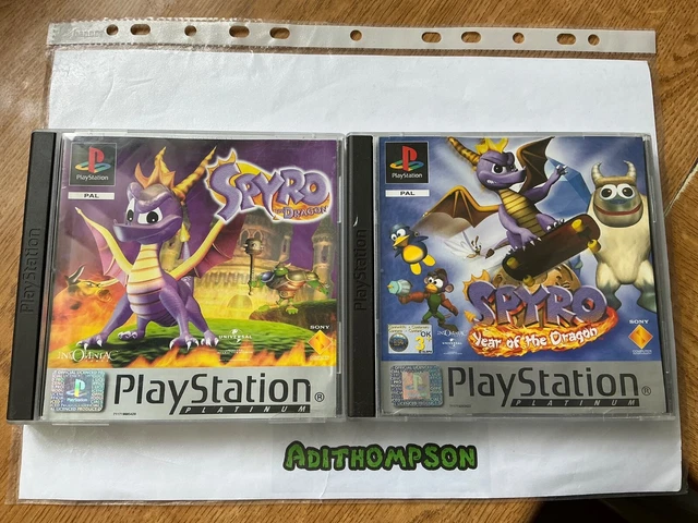 SPYRO THE DRAGON & Spyro year of the dragon bundle sony PlayStation 2 ...