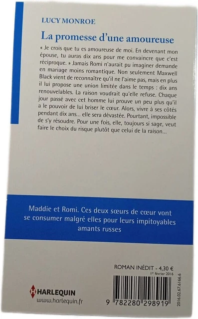 LA PROMESSE D'UNE amoureuse | Lucy Monroe | Bon état EUR 4,00 - PicClick FR