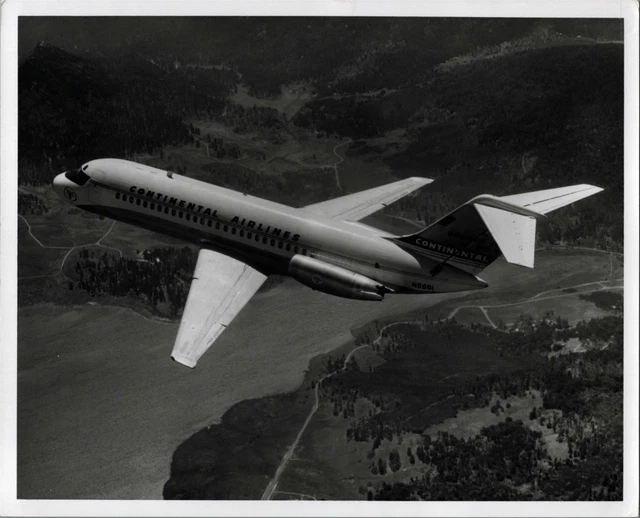 CONTINENTAL AIRLINES DOUGLAS Dc-9 Vintage Original 1969 Manufacturers ...