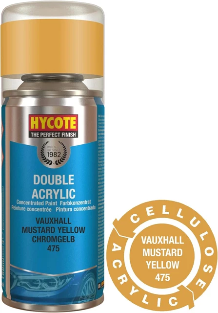 HYCOTE DOUBLE ACRYLIC Aerosol Car Spray Paint, Vauxhall - Mustard ...