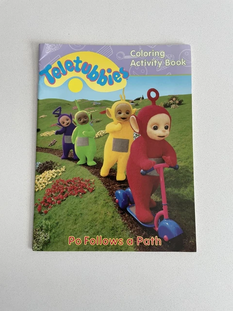 TELETUBBIES COLORING ACTIVITY Book PO Follows a Path Unused Vintage ...