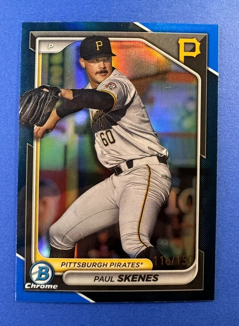 2024 BOWMAN CROMATO Paul Skenes RIFRATTORE BLU 116/150 Pirates #BCP-125 ...