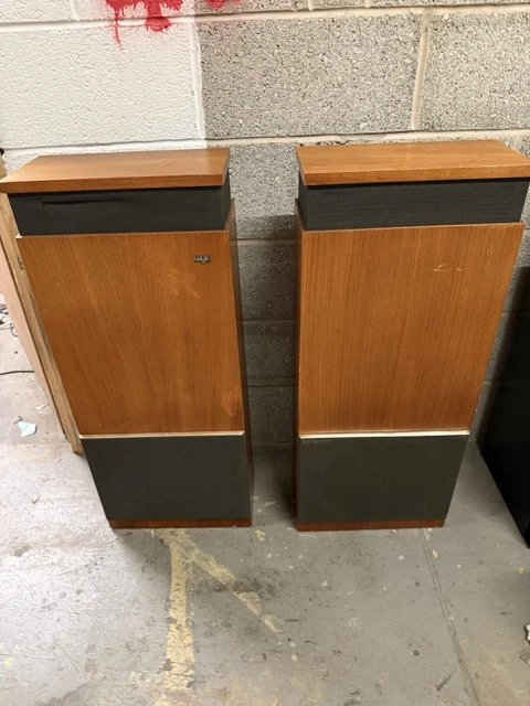 WYE TEAK FLOOR Standing Hi-Fi Speakers Pair – Retro 1970s – Working ...