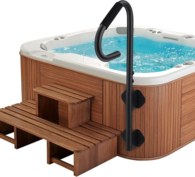 ADJUSTABLE HOT TUB Handrail Spa Side Handrail Grab Rail Swimming Pool ...