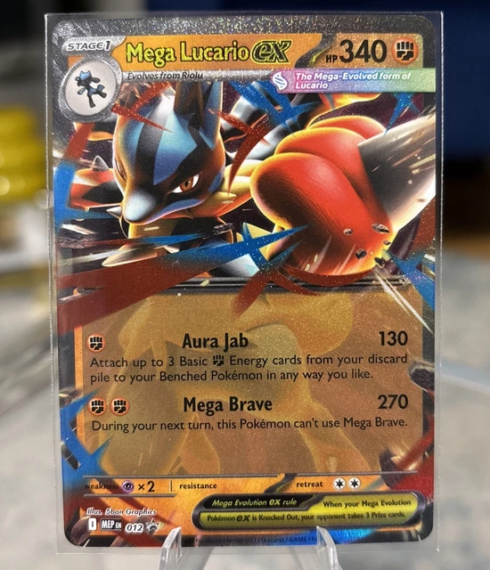POKEMON MEGA LUCARIO EX 012 Mega Evolution Promo Holo Near Mint $6.87 ...