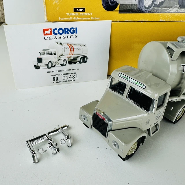 CORGI 1:50 SCALE Scammell Highwayman Tanker Lorry Model - Tunnel Cement ...