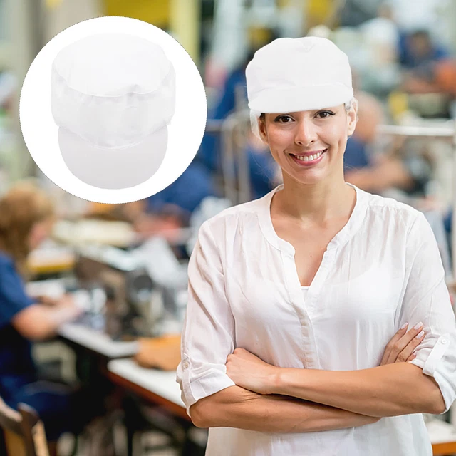 FOOD SERVICE HAT Chef Hats for Women Baking Factory Work Cap £6.59 ...