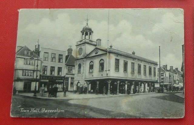 POSTCARD FAVERSHAM Town Hall Sittingbourne Canterbury E Spencer EUR 1 ...
