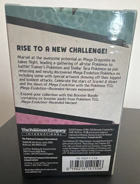 POKÉMON ASCENDED HEROES Booster Bundle - 6 Packs. Factory Sealed £52.70 ...