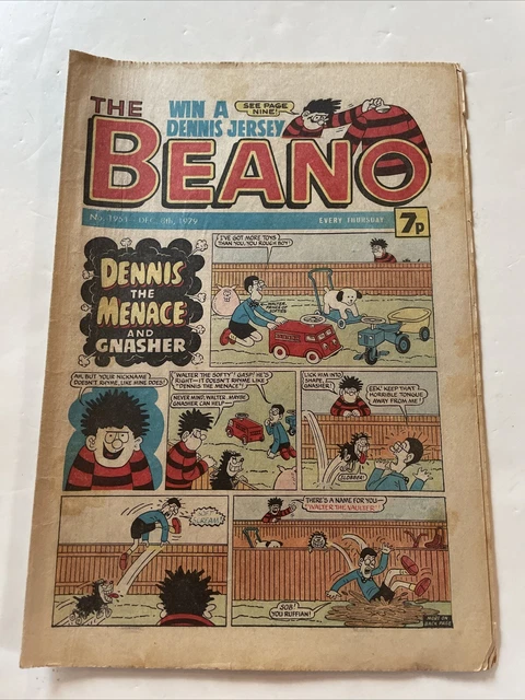 THE BEANO #1951 8th December 1979 Dennis Menace Bash Street Kids ...