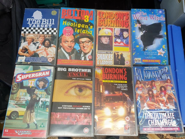 *RARE *8 X Mixed VHS Videos TV SHOWS ETC Job Lot Bundle £20.00 ...