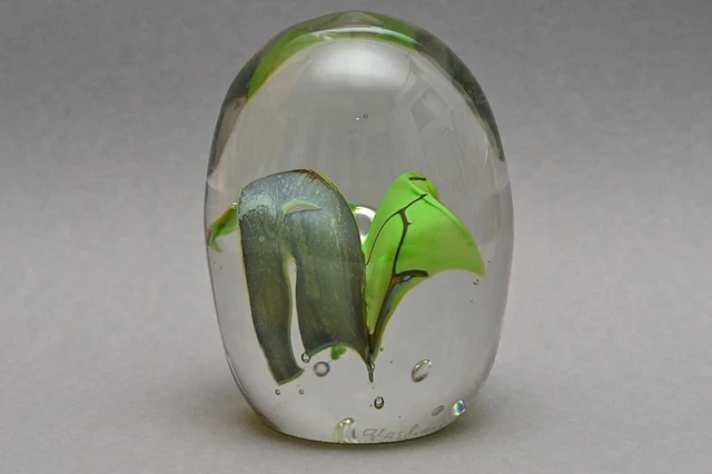 BRIEFBESCHWERER PAPERWEIGHT GLASHAUS Udo Edelmann Studioglas ...