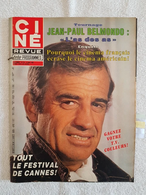 CINE REVUE N°20 1982 Belmondo Cannes Simon & Garfunkel Serrault Merckx Andress EUR 4,00 ...