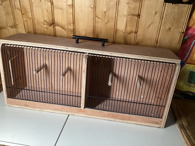 DOUBLE FINCH BREEDING Cage With BLACK FRONTS 2 DOOR £30.81 - PicClick UK